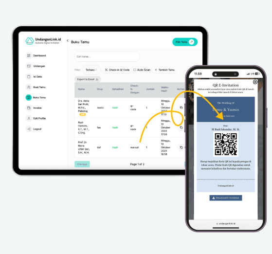 Buku Tamu Digital Exclusive Dengan QR Code