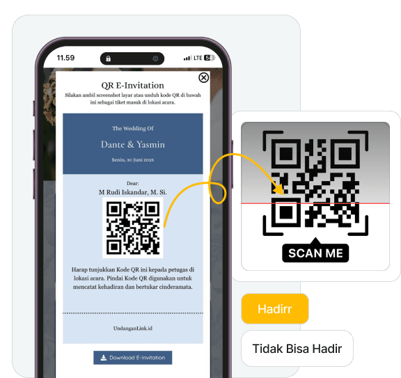 Undangan Digital Exclusive & Buku Tamu Dengan QR Code