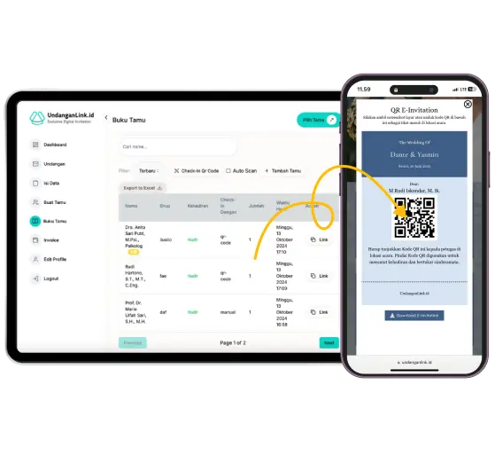 Buku Tamu Digital Exclusive Dengan QR Code